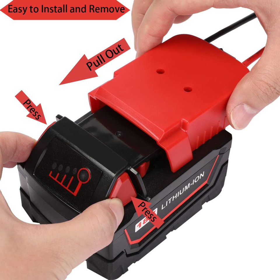 Power Wheel Adapter for Milwaukee M18 18V Power Wheels Battery ...