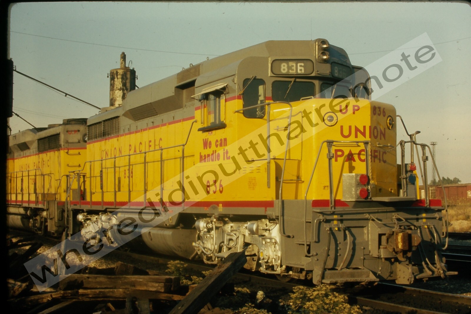 Original Slide Union Pacific UP No. 836 EMD GP38-2 10-18-1973 Blue ...