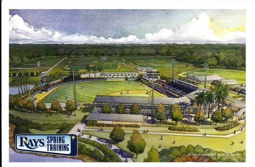 TAMPA BAY RAYS SPRING TRAINING BASEBALL STADIUM DRAWING - CHARLOTTE ...