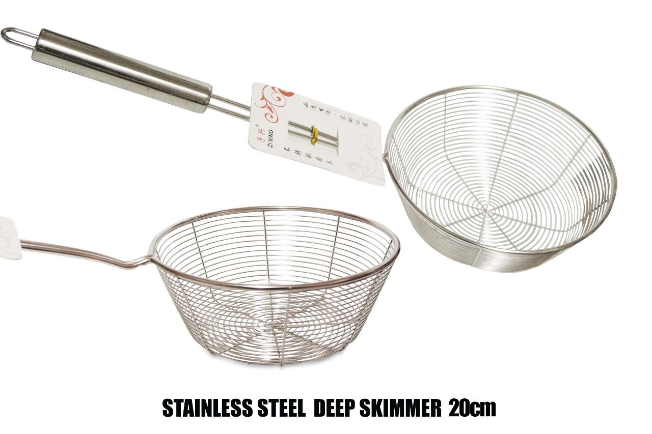 Mesh Strainer Ladle Stainless Steel Spider Deep Skimmer Frying Spoons ...