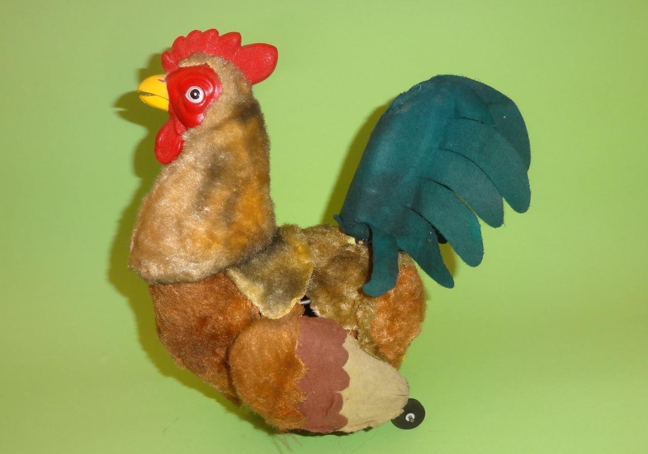 VTG CROWING ROOSTER TIN PLATE BATTERY ANIMAL TOYS YONEZAWA JAPAN 1950 ...