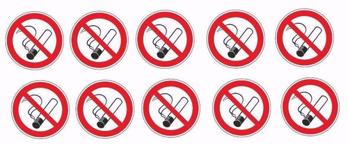 10 Stück Rauchen verboten Aufkleber Nichtraucher Rauchverbot Sticker °3 ...