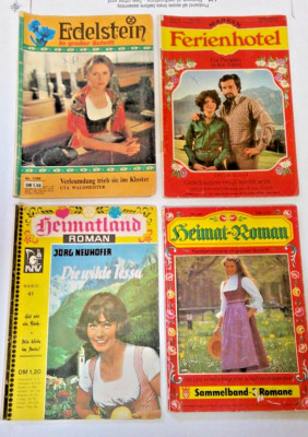 LOT OF 4 VINTAGE GERMAN ROMANCE MAGAZINE BOOKS | eBay
