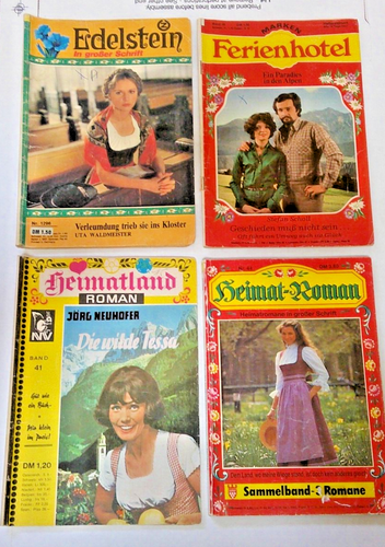 LOT OF 4 VINTAGE GERMAN ROMANCE MAGAZINE BOOKS | eBay