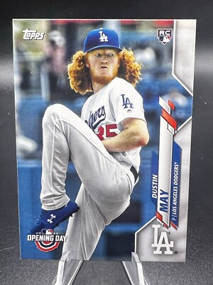 2020 Topps Opening Day Baseball Dustin May Rookie Card #57 Los Angeles ...