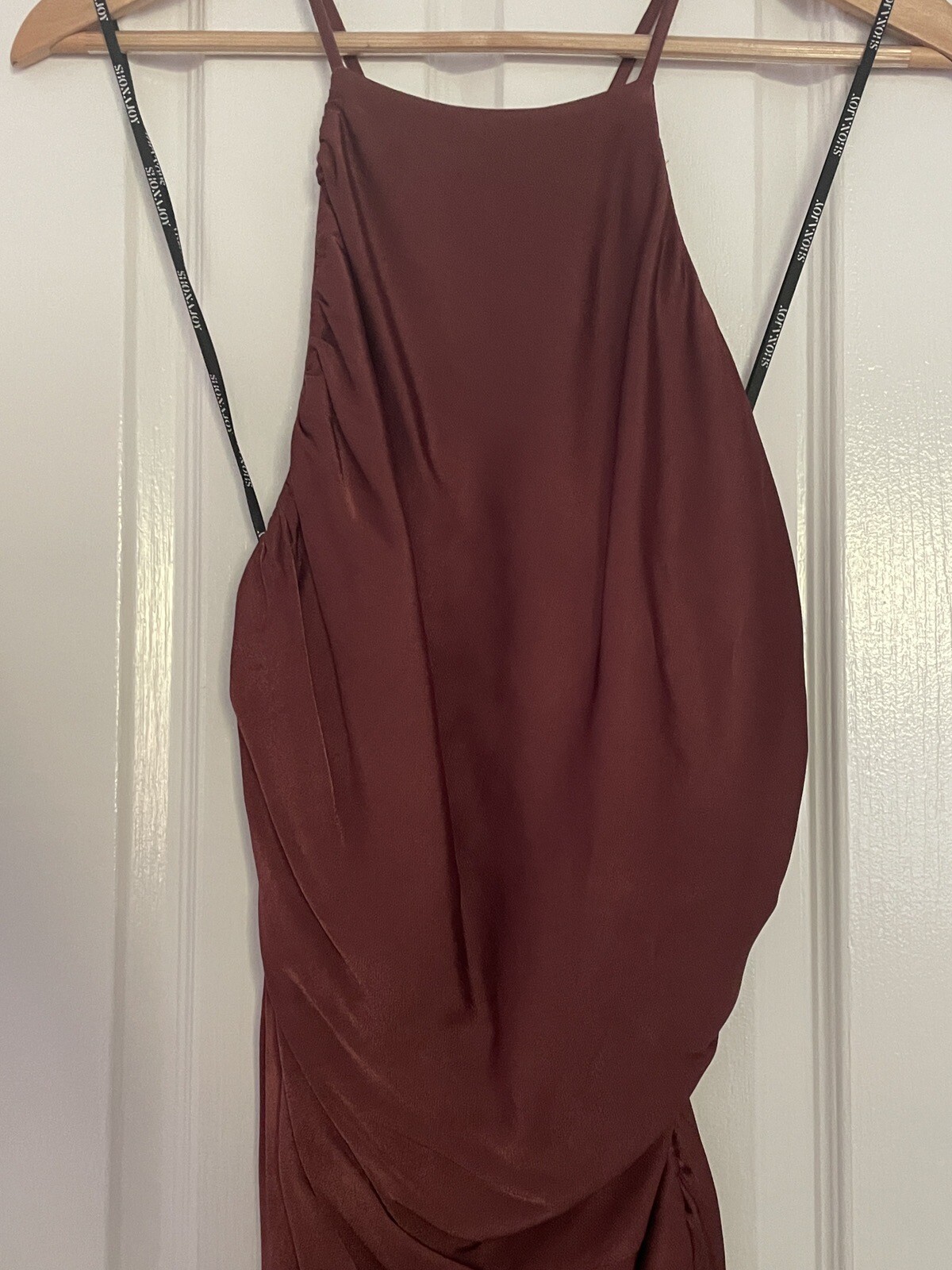 Shona Joy Thalia Gathered Square Neck Bias Midi Dress - Size 12 | eBay