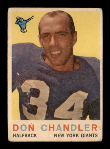1959 Topps #49 Don Chandler FAIR NY Giants 550370 | eBay