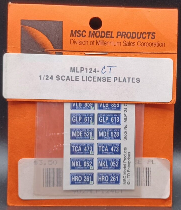 MSC | No. MLP124-CT | 1:24 Connecticut License Plates | eBay