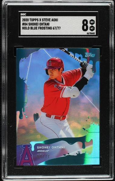 2020 Topps X Steve Aoki - Wave 4 Blue Frosting Holo Foilboard #84 Shohei Ohtani /77 for sale ...