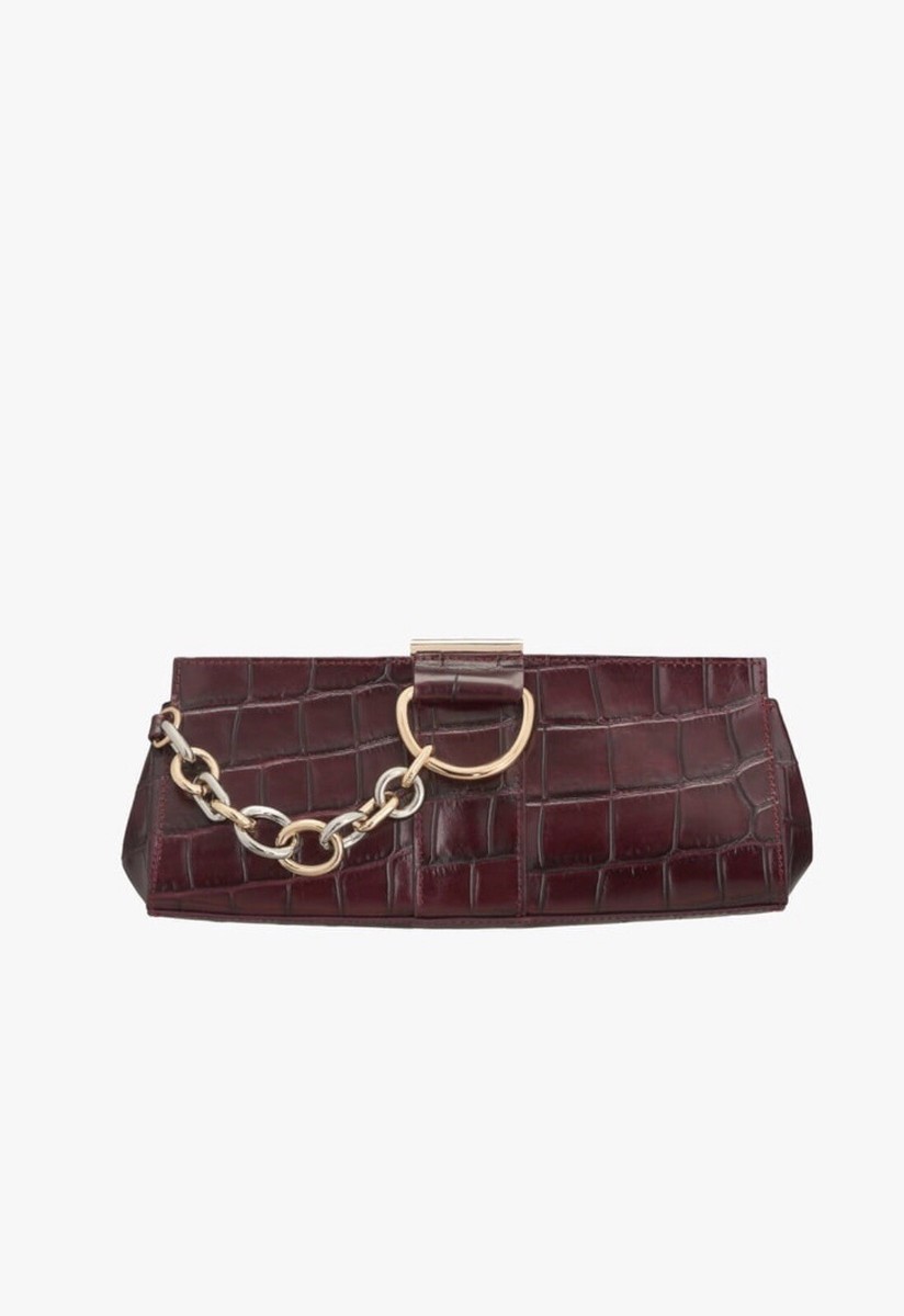 Zara Limited Edition Burgundy Animal Print Leather Shoulder Zara Limited Edition Burgundy Animal Print Leather Shoulder