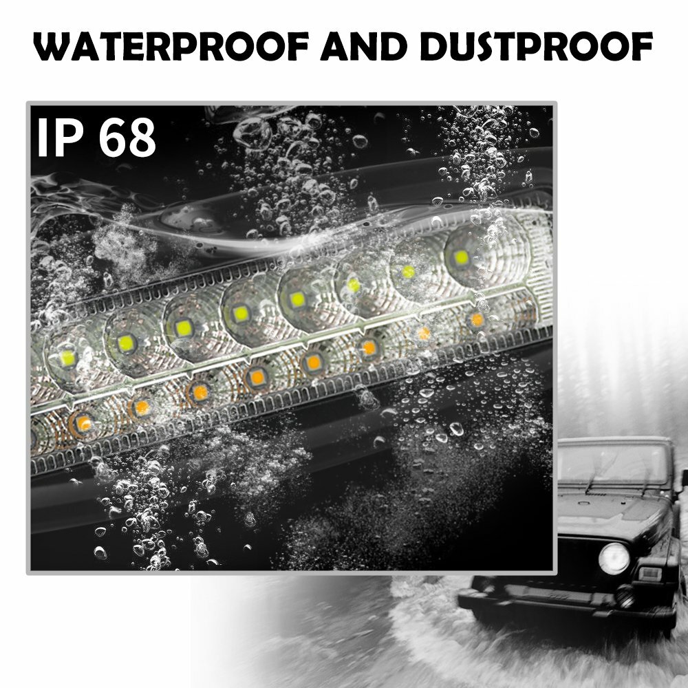 Pair Flush Mount 7"inch LED Work Light Bar FLOOD Reverse Fog Lights ...