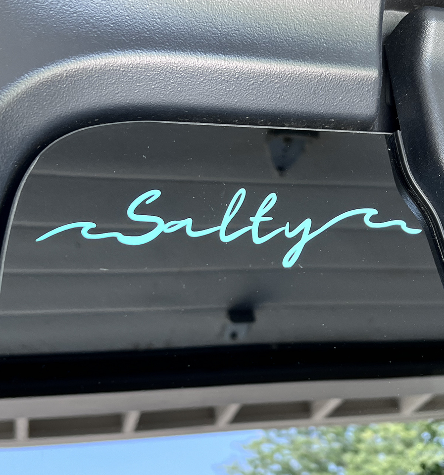Salty Sticker Decal Vinyl car jeep all terrain Truck beach Window | eBay