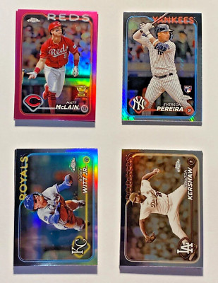 2024 Topps Chrome YOU PICK COMPLETE YOUR SET Silver Sepia Prism Pink ...