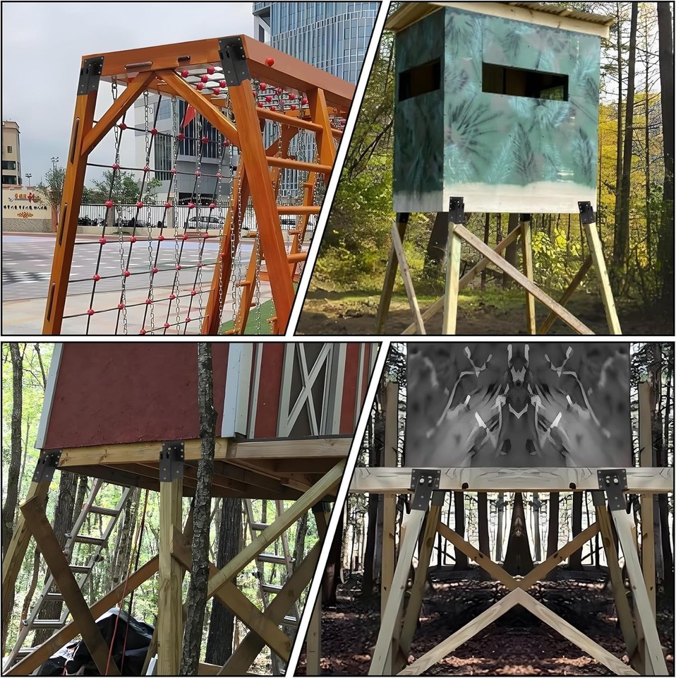 Deer Stand Brackets, 4 X 4 Brackets for Deer Stand with Powder Coated ...