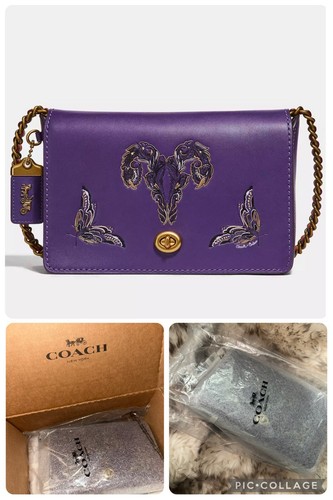 COACH 1941 Tattoo Dinky Chelsea Champlain Ram Plum Dark Purple NEW IN ...
