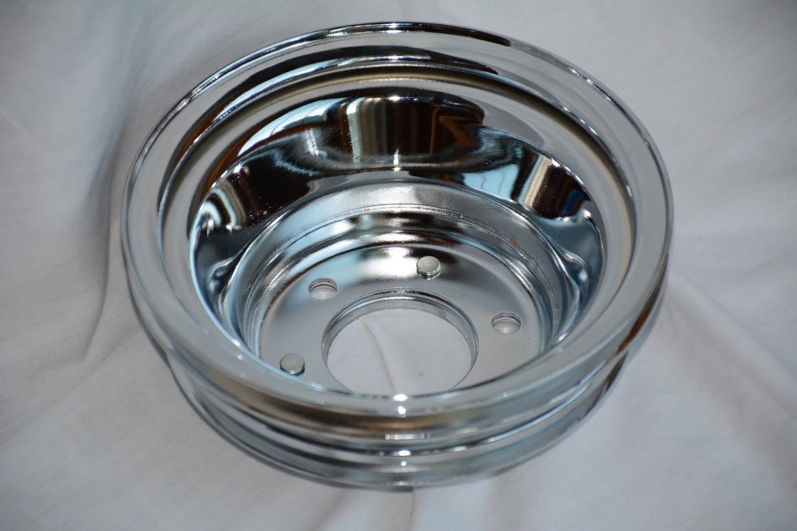 Chrome BIG BLOCK Chevy Long Water Pump & Crankshaft Crank Pulley 396 ...