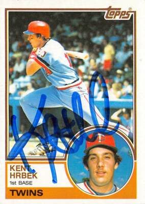 Kent Hrbek autographed baseball card (Minnesota Twins) 1983 Topps #690 ...