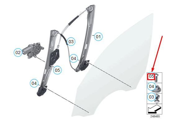 OEM BMW 1 F20 Front Window Mechanism Fillister Head Screw 07146982677 ...