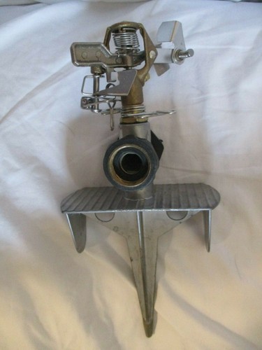 Heavy Duty Brass Pulsating Sprinkler With Metal Tri-Step Spike NEW | eBay