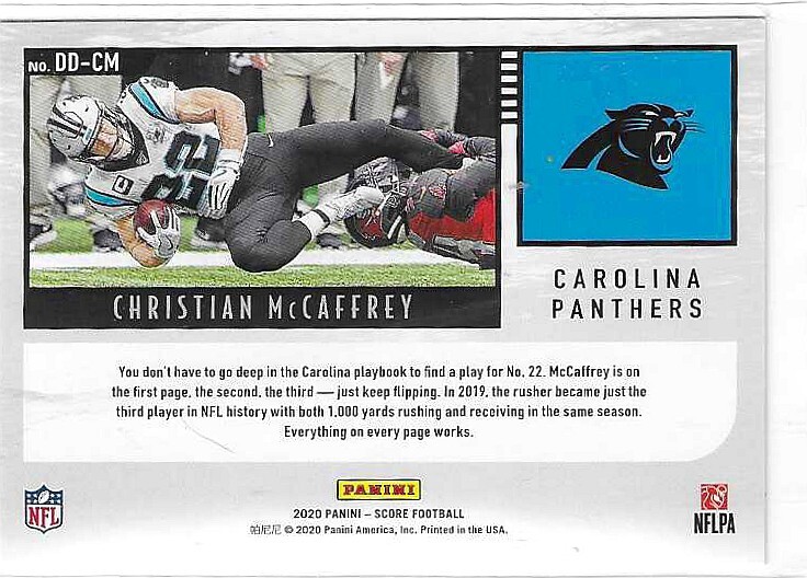 Christian McCaffrey Insert Deep Dive Score 2020 (6359) | eBay