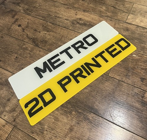 METRO FONT NUMBER PLATES - PAIR OF PRINTED NUMBER PLATES - SHOW STYLE ...