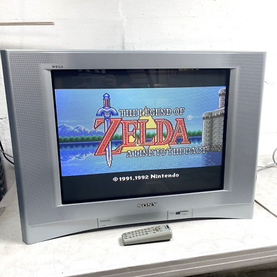 Sony Trinitron 24" KV-24FS120 CRT TV w Remote Retro Gaming Wega ...