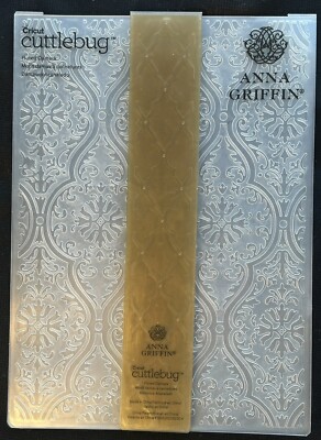 Cricut Cuttlebug Anna Griffin FLUTED DAMASK 5”x7” Embossing Folder ...