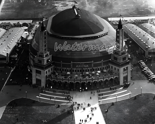 NHL St. Louis Arena Checkerdome Aerial View Black & White 8 X 10 Photo ...