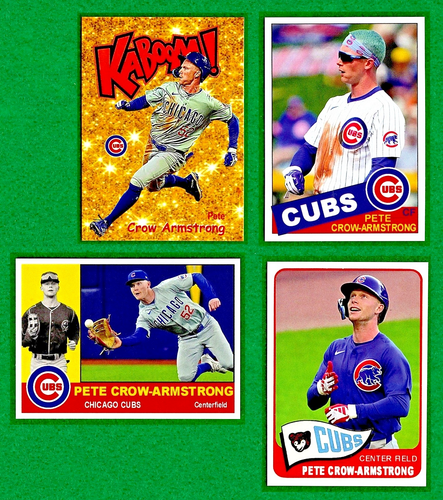 2025 Lot of 4 DDK Design PCA Pete Crow Armstrong Cards Chicago Cubs | eBay