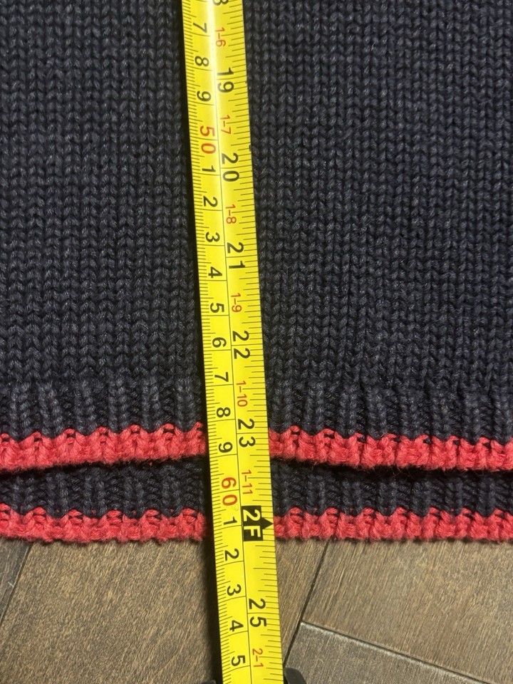 Vintage The Eagle's Eye Hand Knit Teddy Bear Novelty Sweater Size ...