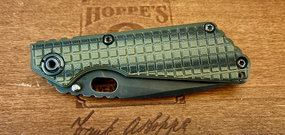 Strider SNG CPM3V Monkey Edge Frag Pattern OD Green & black w/extras | eBay