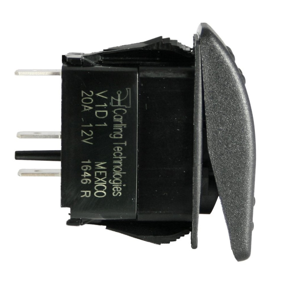 Red Illuminated Carling Rocker Switch V1D1 SPST 3 Terminals Waterproof ...