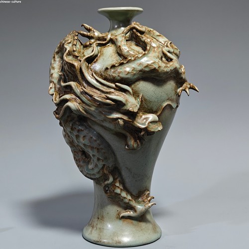 14’‘Old dynasty family Song dynasty Official kiln Ru porcelain bottle ...