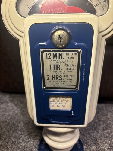 Vintage Duncan Miller Parking Meter Two Hour Time Limit 1 5 10 Cent | eBay
