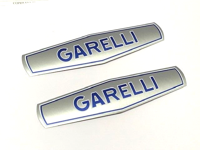 Coppia Adesivi Stickers serbatoio Garelli Gulp colore grigio scritta ...