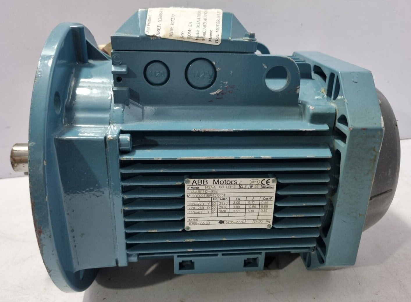 ABB 3GAA101312-BSE High Efficiency Aluminum Motors M3AA 100 LB-2 | eBay