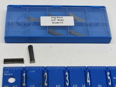 DOG BONE CARBIDE INSERTS 1/4" WIDE, GRADE C5 (10) PCS NEW | eBay
