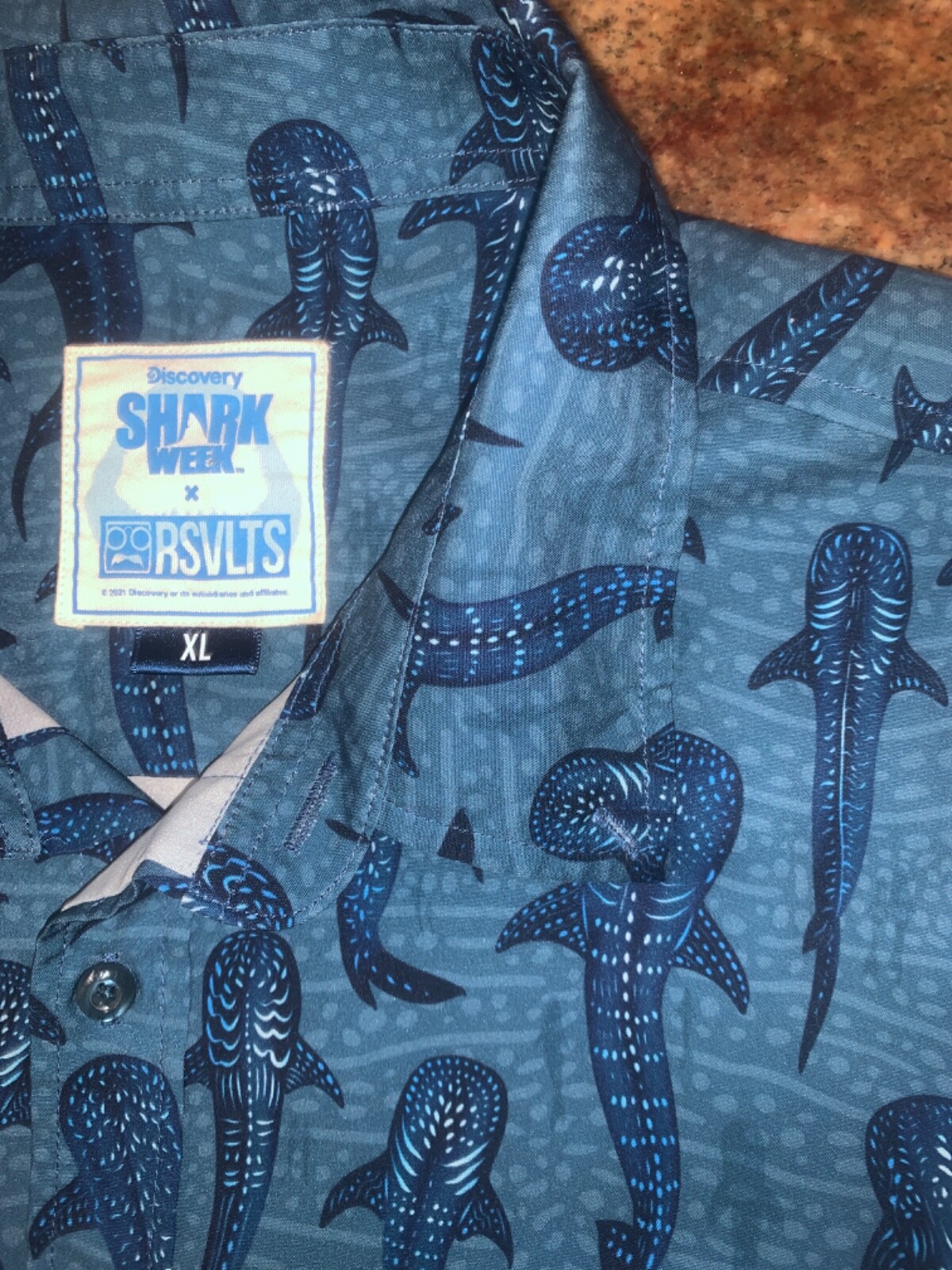 RSVLTS X Discovery Channel Shark Week Men’s Shirt Siz… - Gem