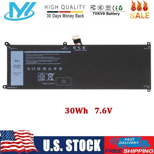 7VKV9 battery For Dell XPS 12 9250 Latitude 12 7275 Notebook 9TV5X 7.6V ...