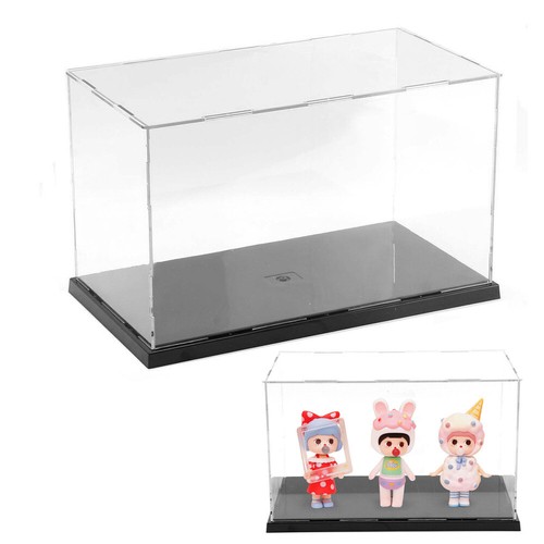 31cm Perspex Acrylic Display Case H Box Plastic Base Dustproof Figure ...