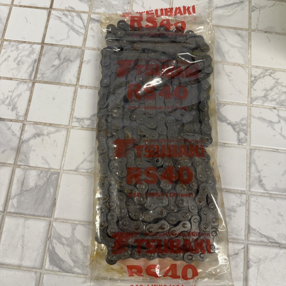 New Tsubaki RS40 Roller Chain 10 Feet/3.048m | eBay