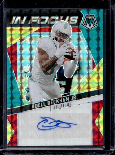 2025 Mosaic Odell Beckham Jr. In Focus Choice Fusion Red Yellow Auto # ...