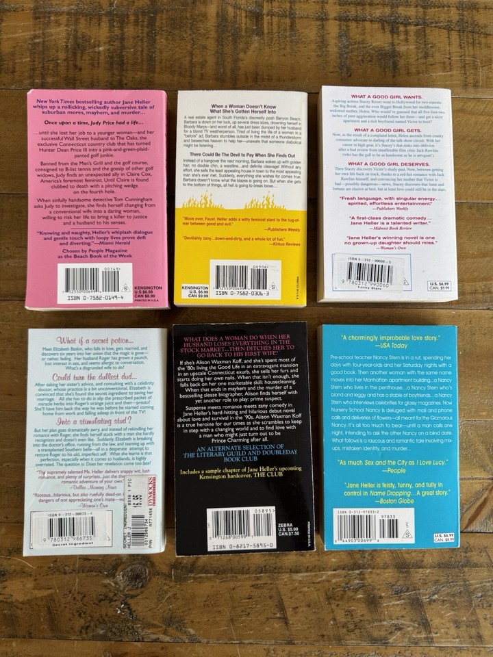 6 Jane Heller Chick Lit Romance Book *The Club/Infernal Affairs/Cha Cha ...