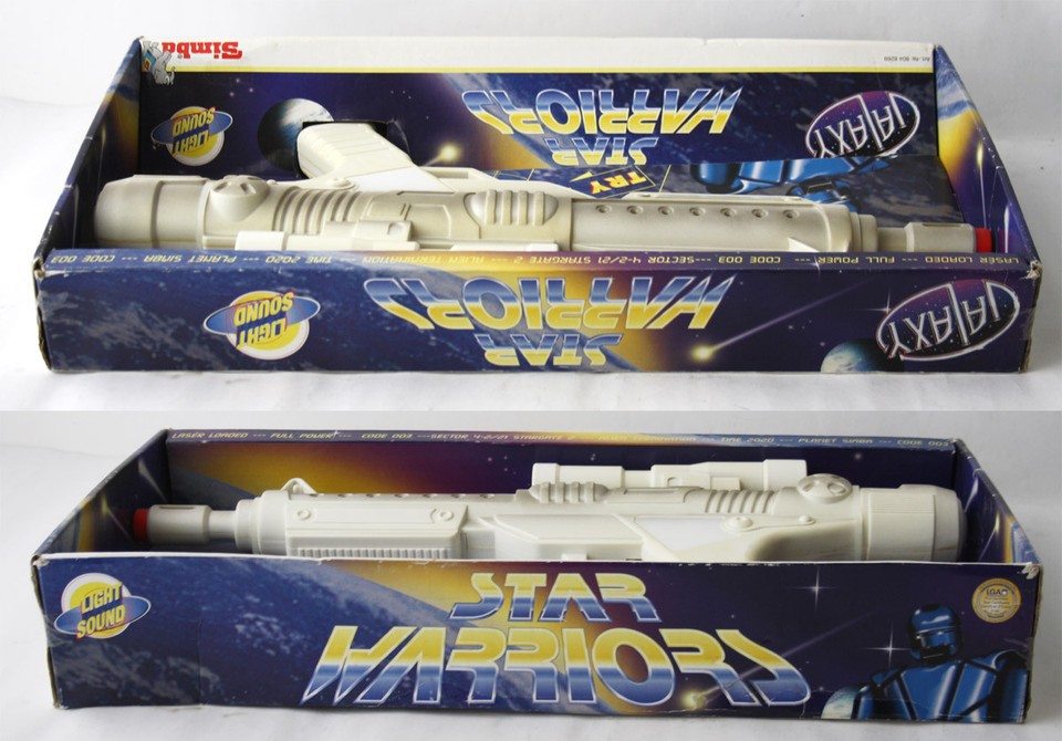 AMAZING DESIGN VINTAGE 90'S SPACE GUN GALAXY 18" COSMIC PISTOL SIMBA ...