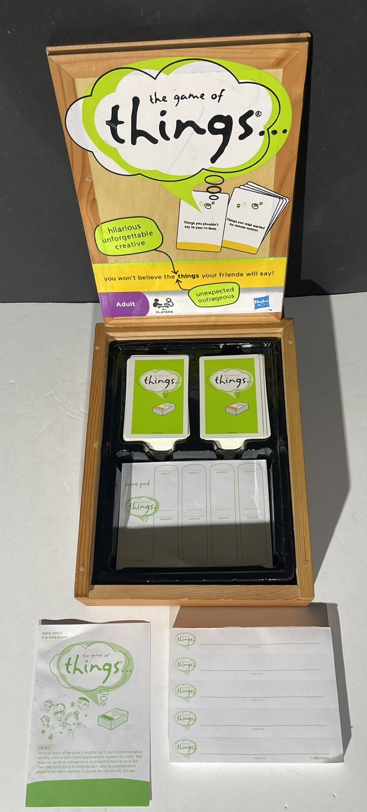 The Game Of Things...Humor In A Box Adult Party Game 4+ Players Hasbro ...