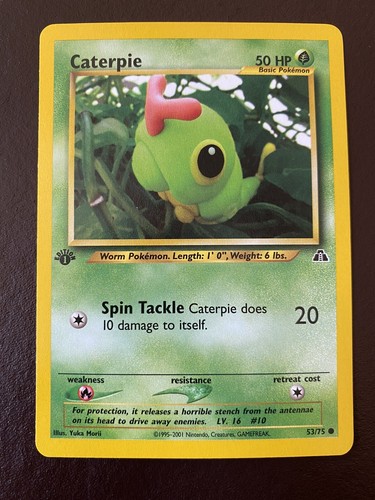 Pokemon 1st Edition Neo Discovery Caterpie Common (53/75) NEAR MINT | eBay