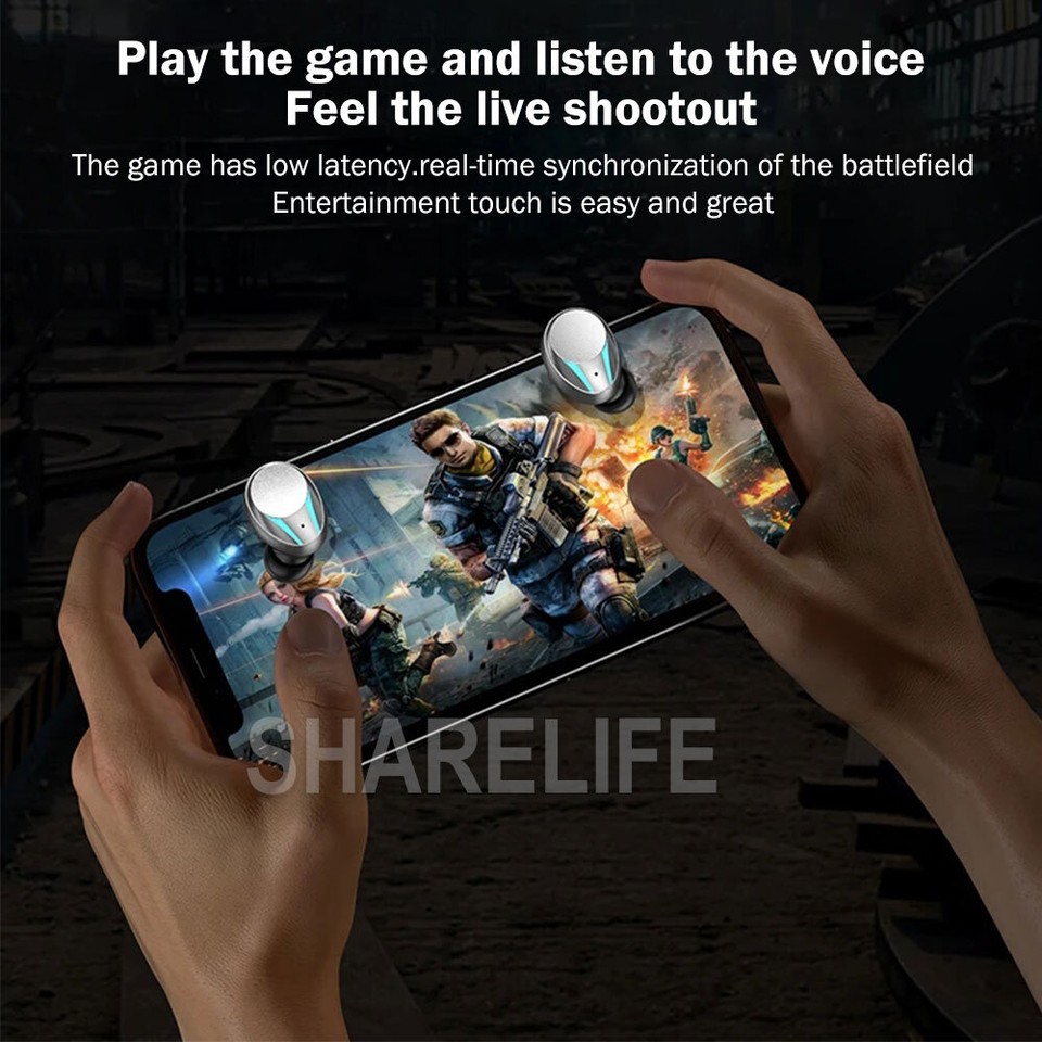 5.3 TWS Bluetooth Wireless Earbuds Waterproof Headphone LED Display ...