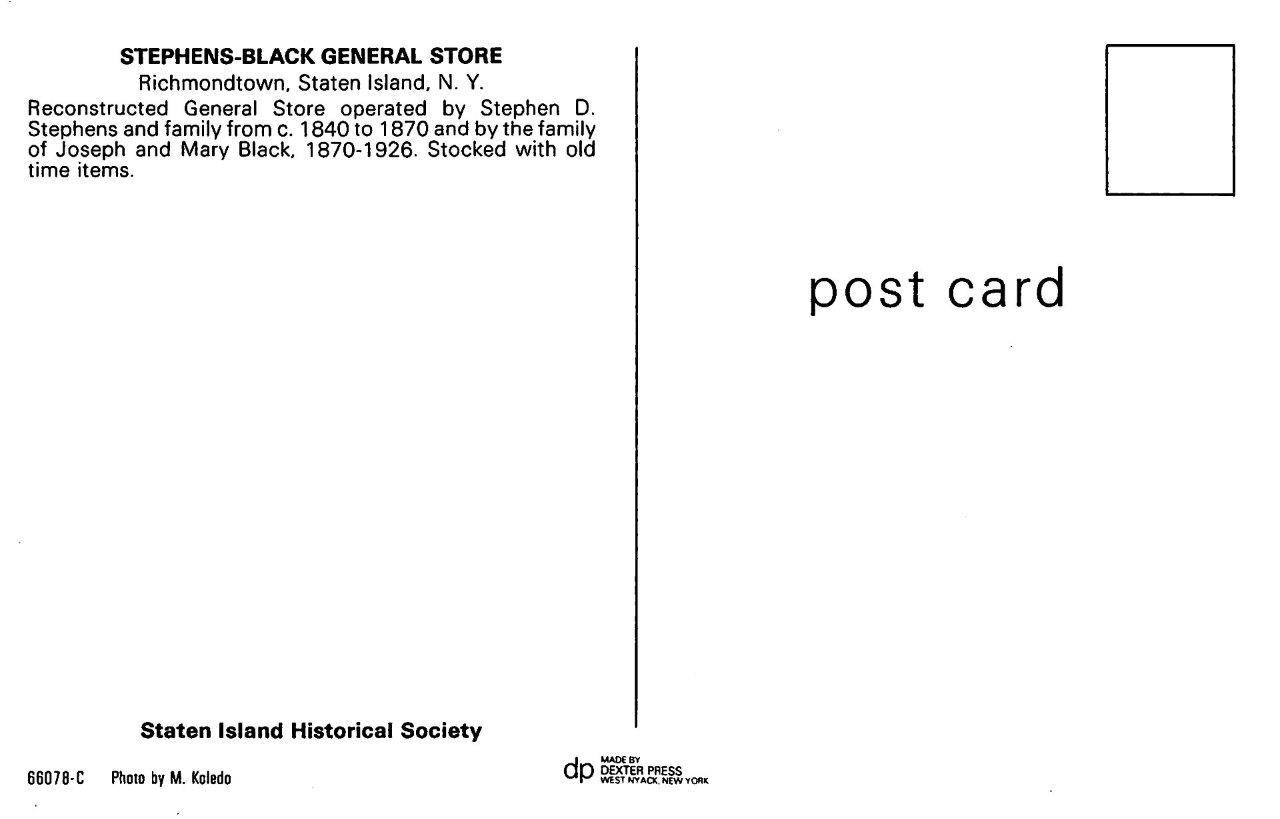 RICHMONDTOWN, NY New York STEPHENS-BLACK GENERAL STORE Roadside ...