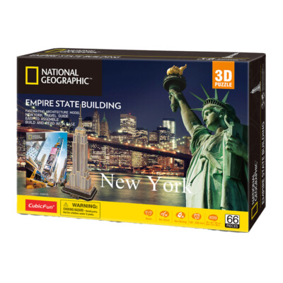 66pc National Geographic New York Empire State Building 3D Puzzle Kids ...