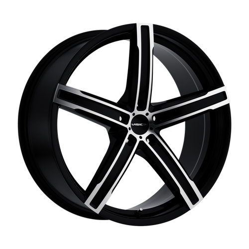 SET (4) 15X6.5 +38 4X100 VISION BOOST BLACK WHEELS/RIMS 15" INCH 63662 ...